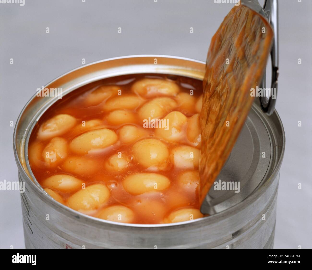 Baked beans in a tin Stock Photo - Alamy