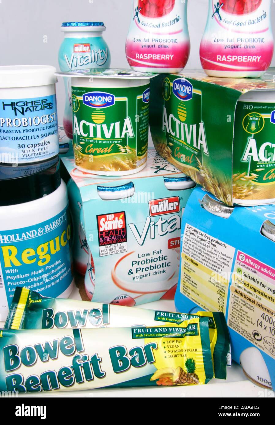 Prebiotic and probiotic food products. Selection of food products and ...