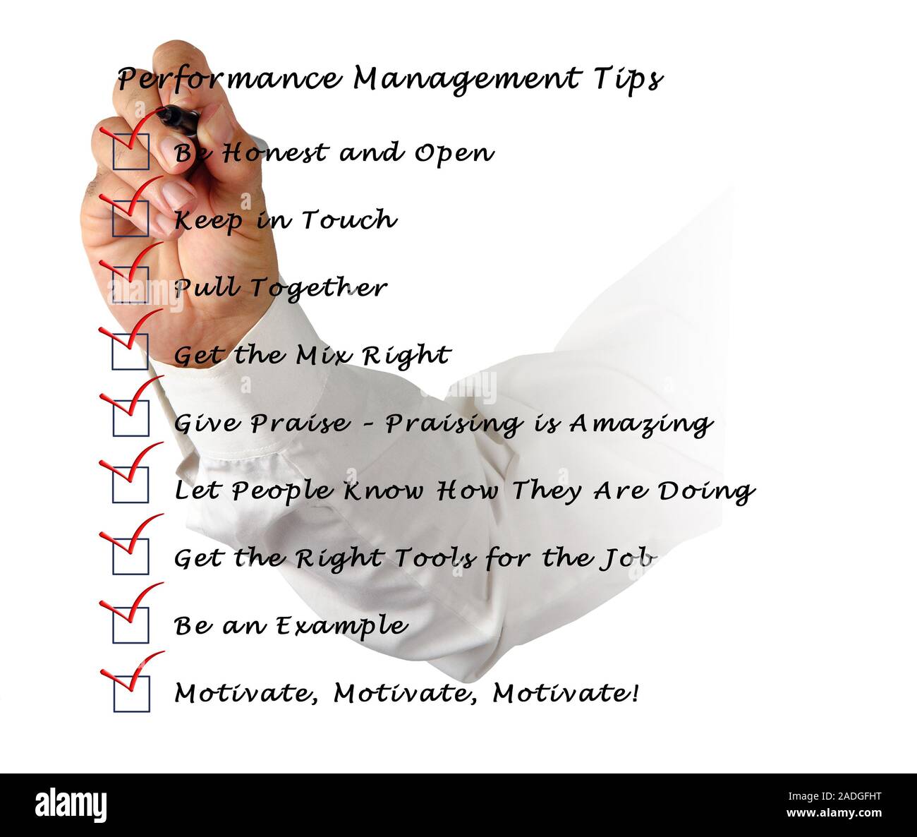 Performance management tips Stock Photo - Alamy