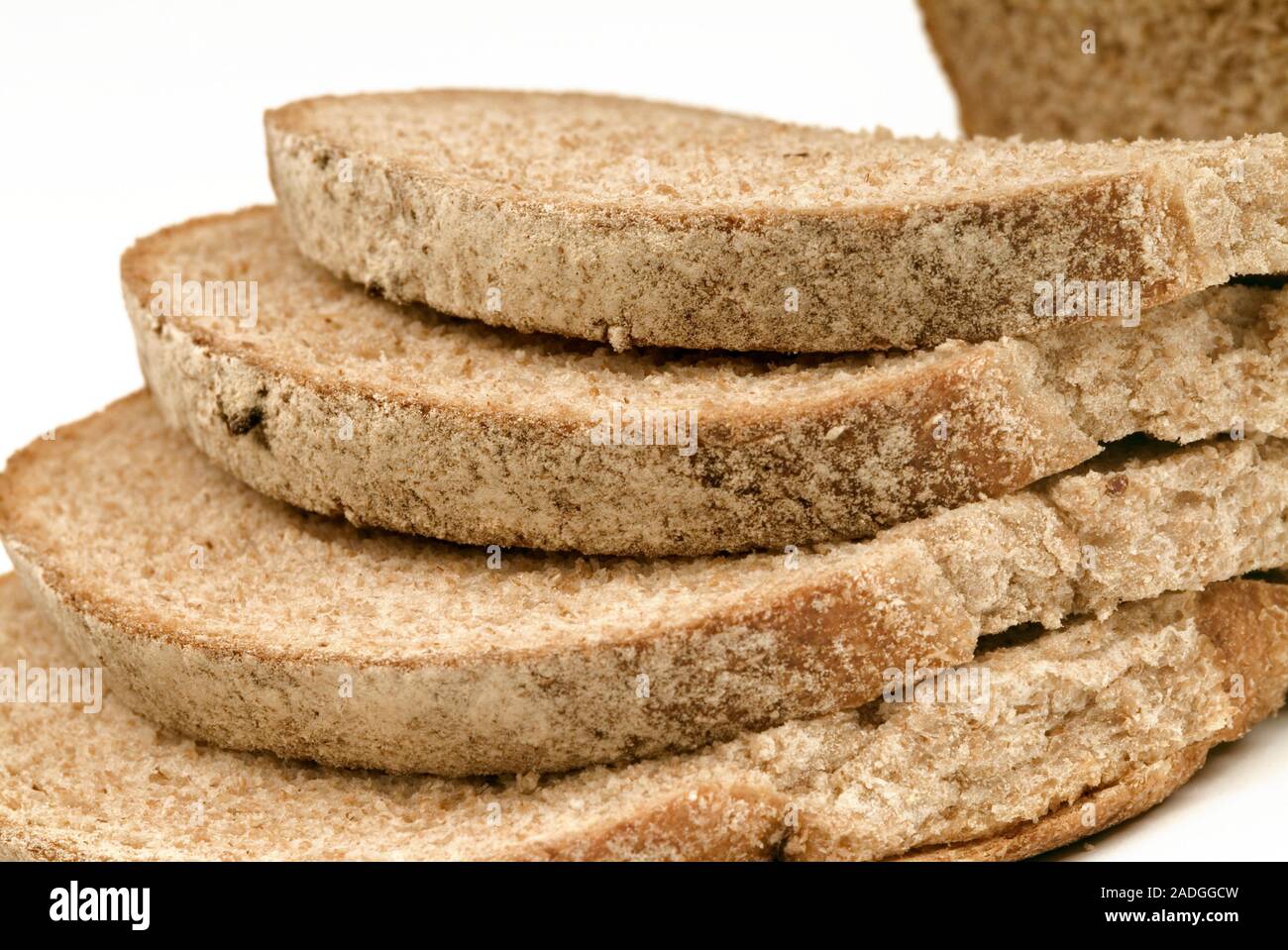 Brown bread. Slices of wholemeal bread Stock Photo - Alamy