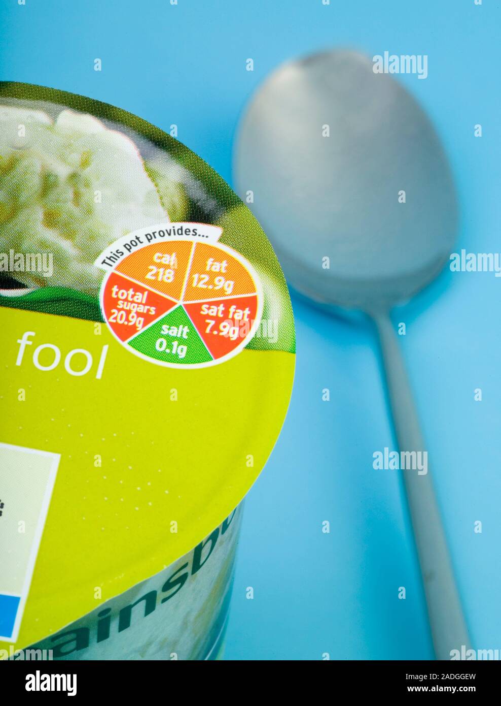 Traffic light labelling. Nutritional information on a food product ...