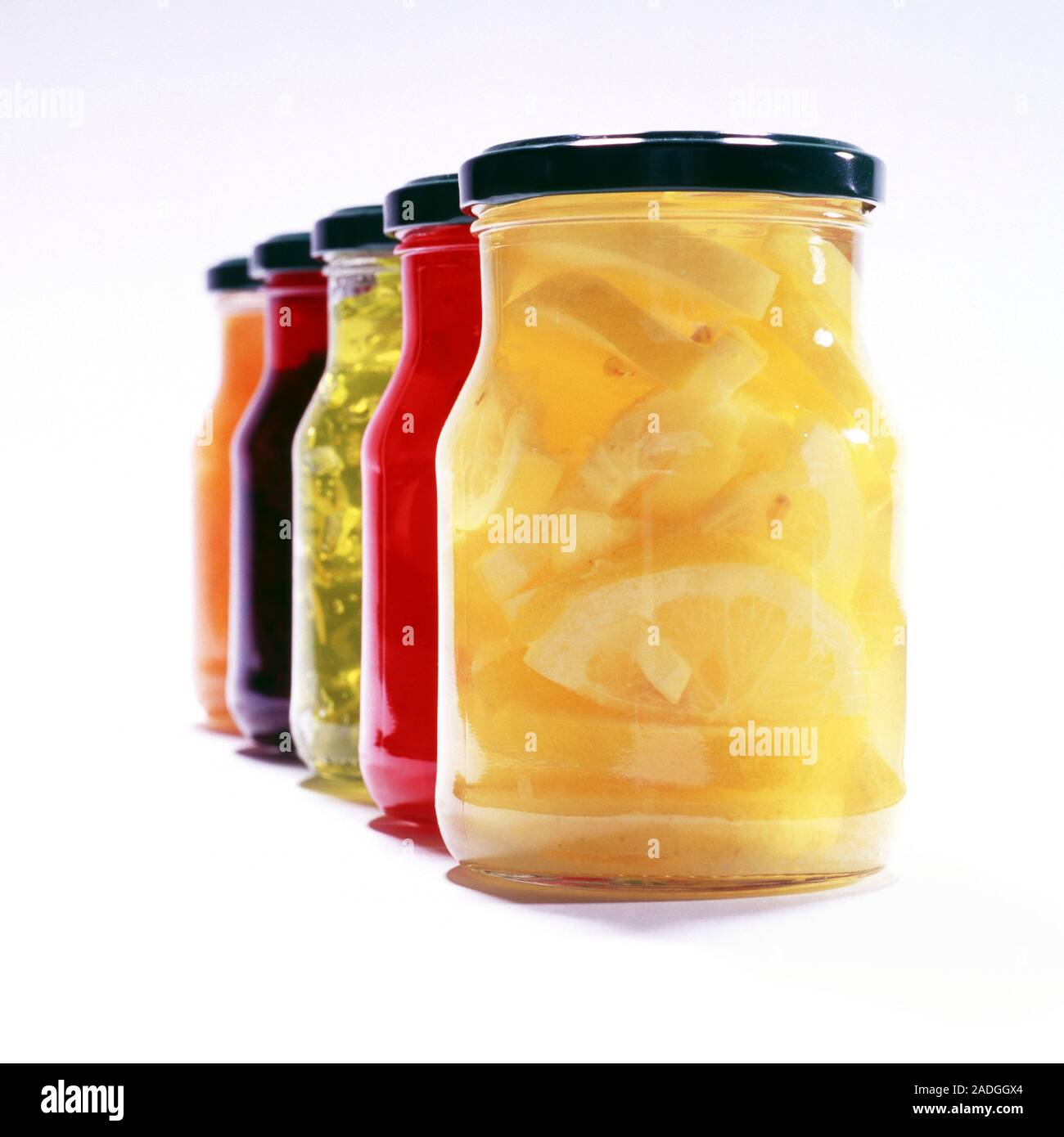 Food in jars. Glass jars are used to preserve food and prevent it from ...