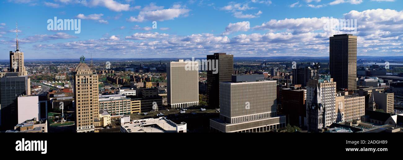 Aerial view of city, Buffalo, New York, USA Stock Photo - Alamy
