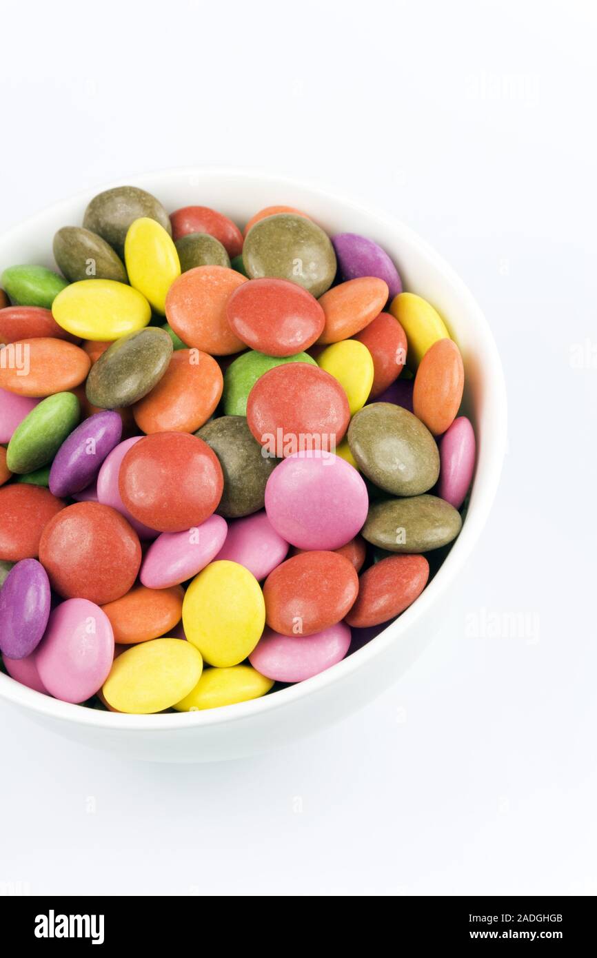 Brightly coloured sweets. An example of brightly coloured sweets that ...