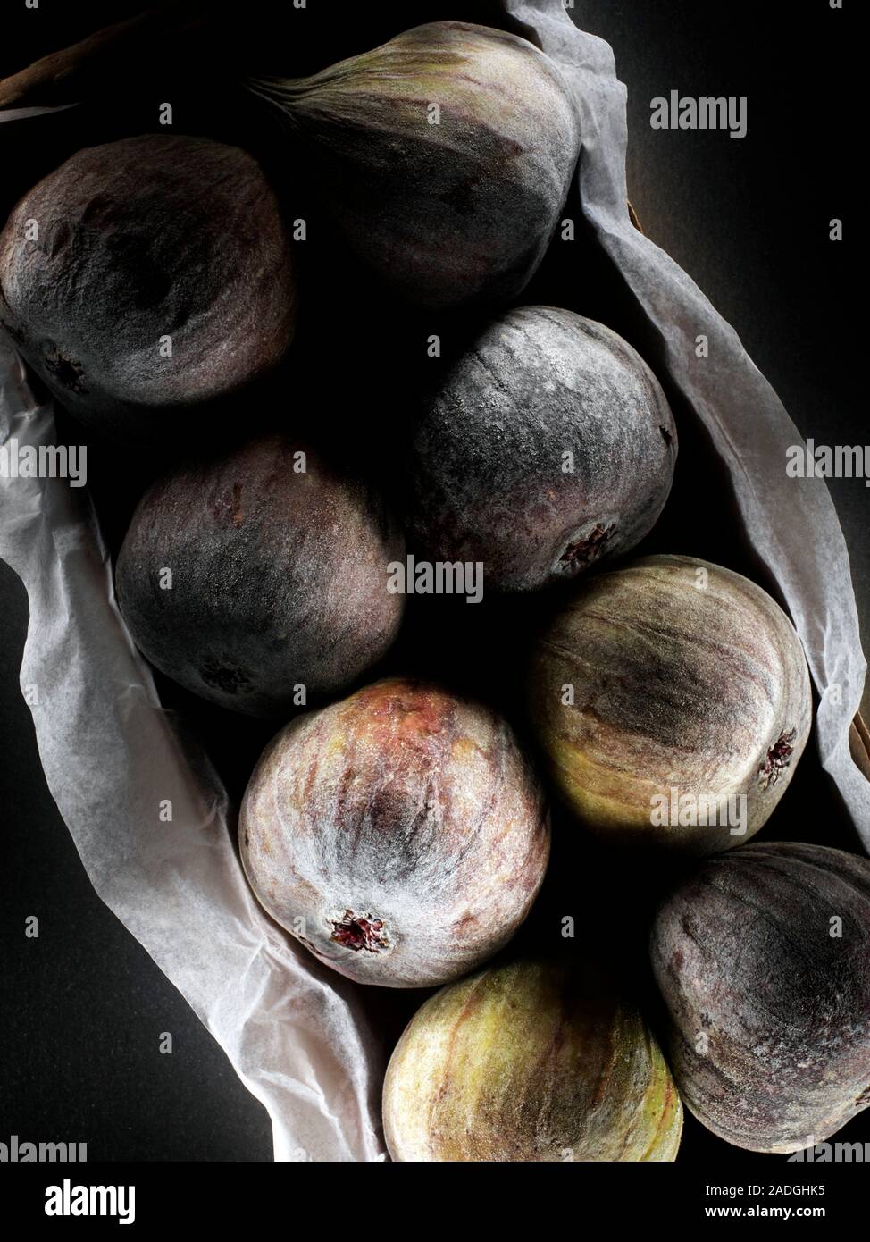 Figs. Fruits of the fig tree (Ficus carica) in a packet. This sweet ...