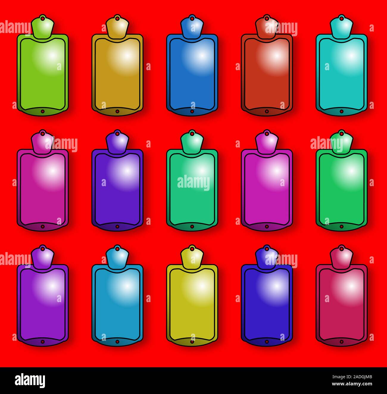 Hot water bottles, computer artwork Stock Photo - Alamy