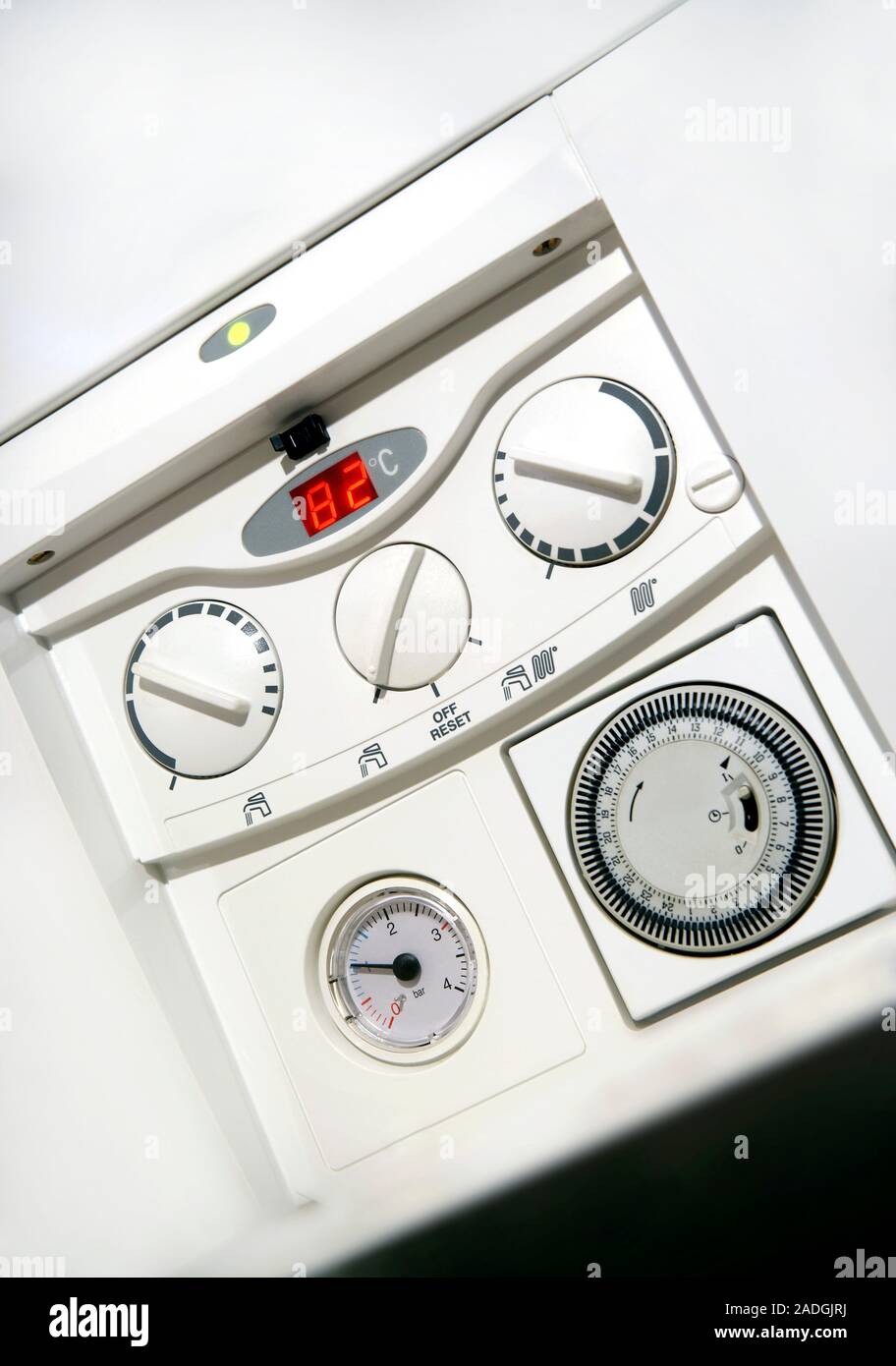 Domestic boiler controls Stock Photo - Alamy