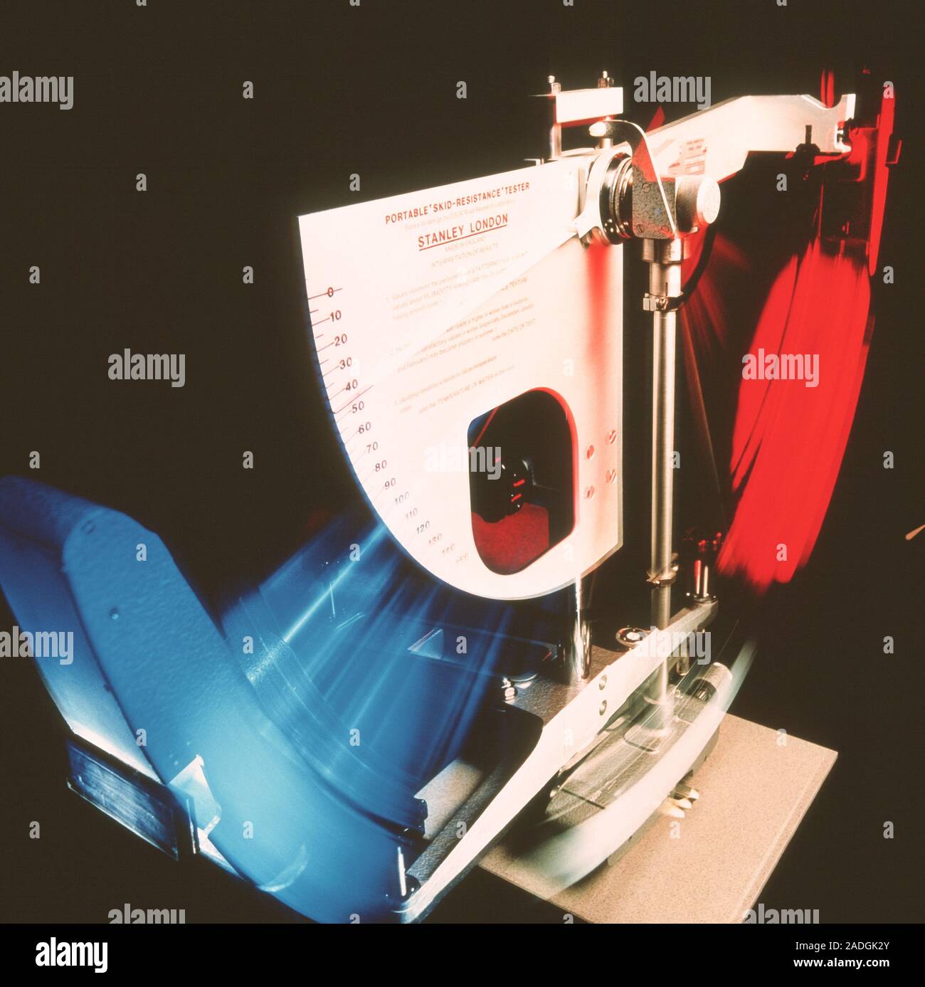 Friction Test Multiple Exposure Image Of Apparatus Measuring The