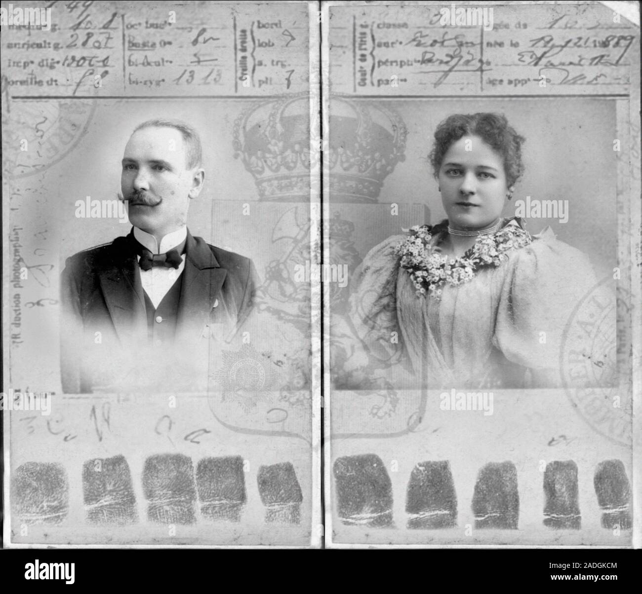 Human identification. Representations of the historical passports of a ...