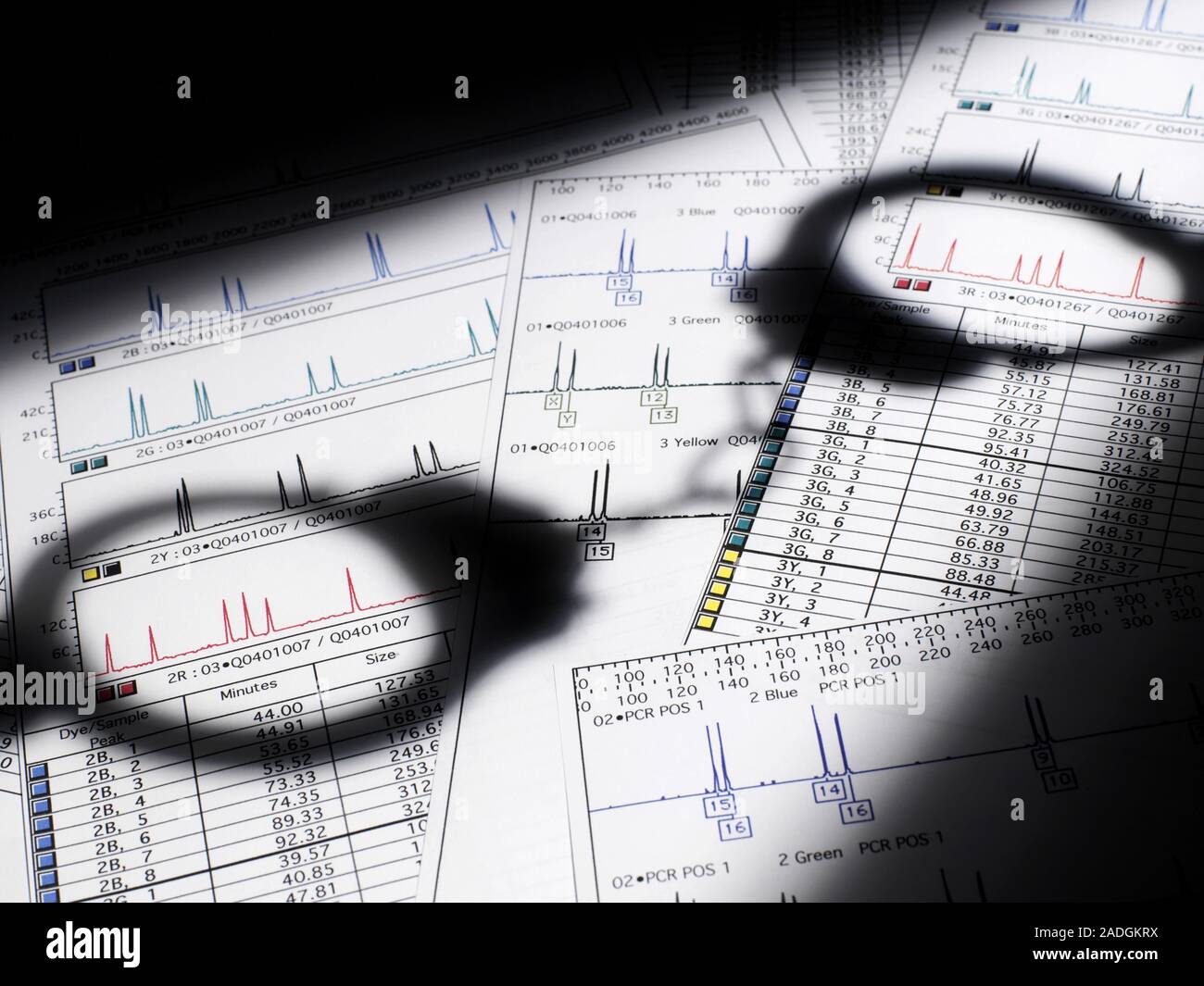 PCR results. Conceptual image representing the use of a polymerase ...