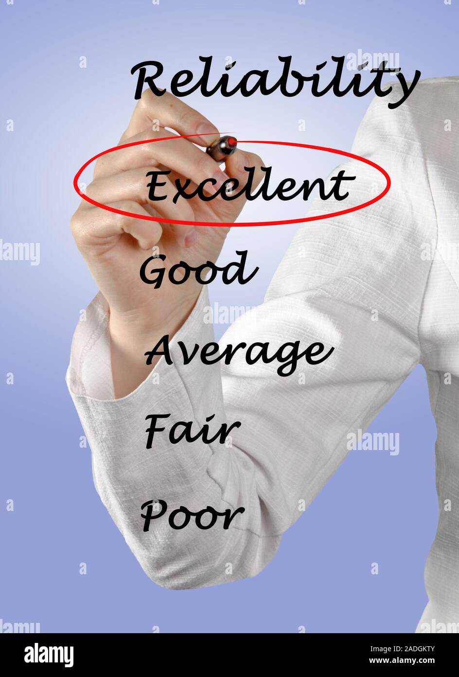 Evaluation of reliability Stock Photo - Alamy