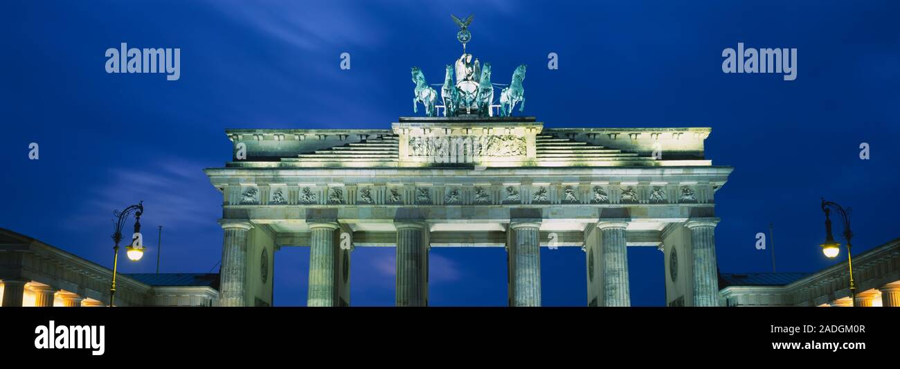 High section view of a gate, Brandenburg Gate, Berlin, Germany Stock ...