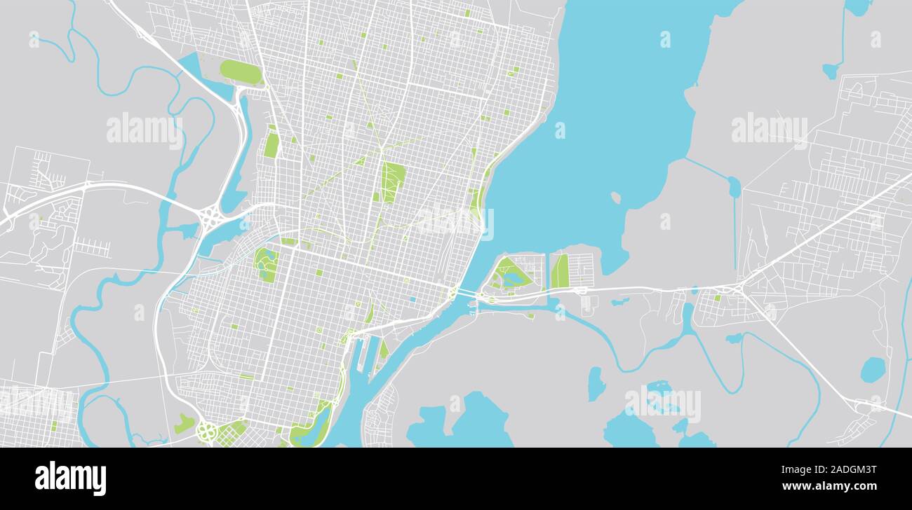 Urban vector city map of Santa Fe, Argentina Stock Vector Image & Art ...