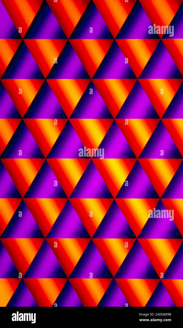 Abstraction based upon an equilateral triangle. Mauve & orange ...