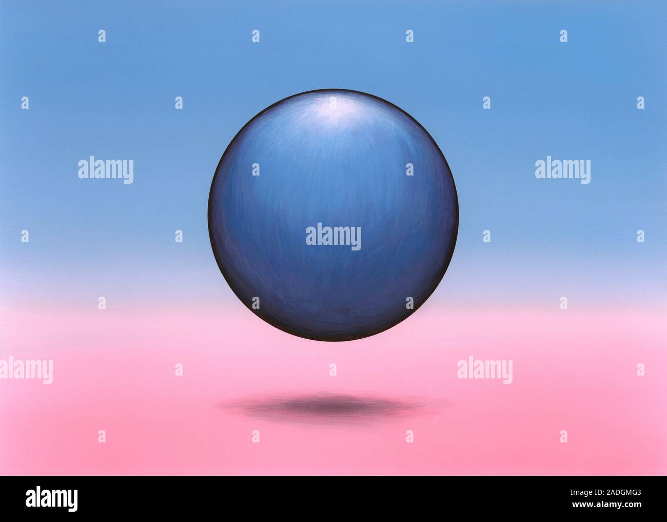 Floating sphere, abstract artwork Stock Photo - Alamy