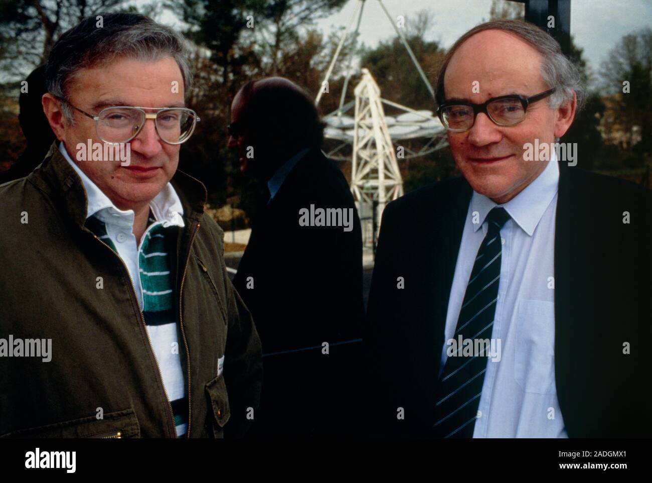 Professors Stanley Pons (left, b.1943) and Martin Fleischmann (b.1927), the co-discoverers of ...