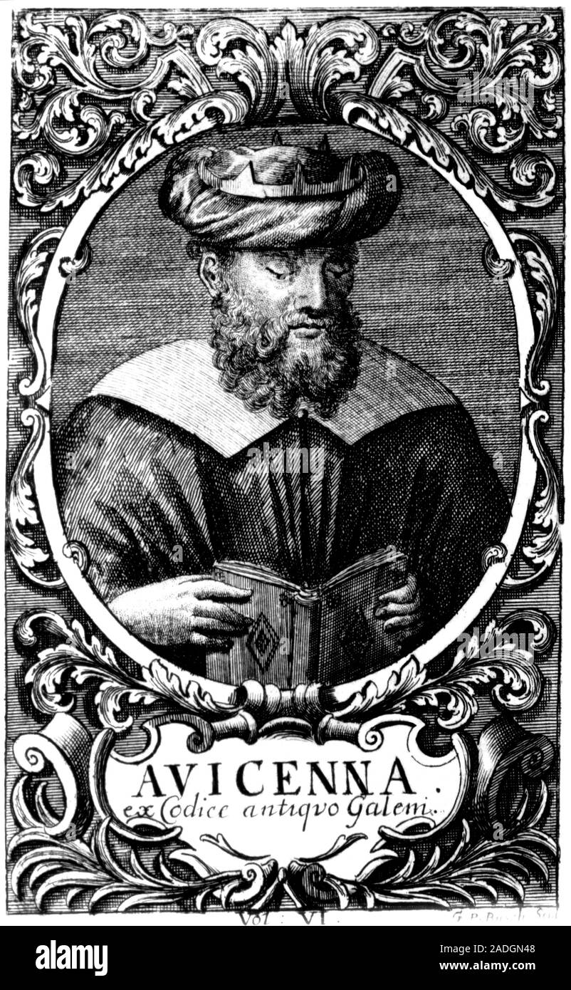 Portrait of the Persian physician and philosopher Avicenna, 980-1037 ...