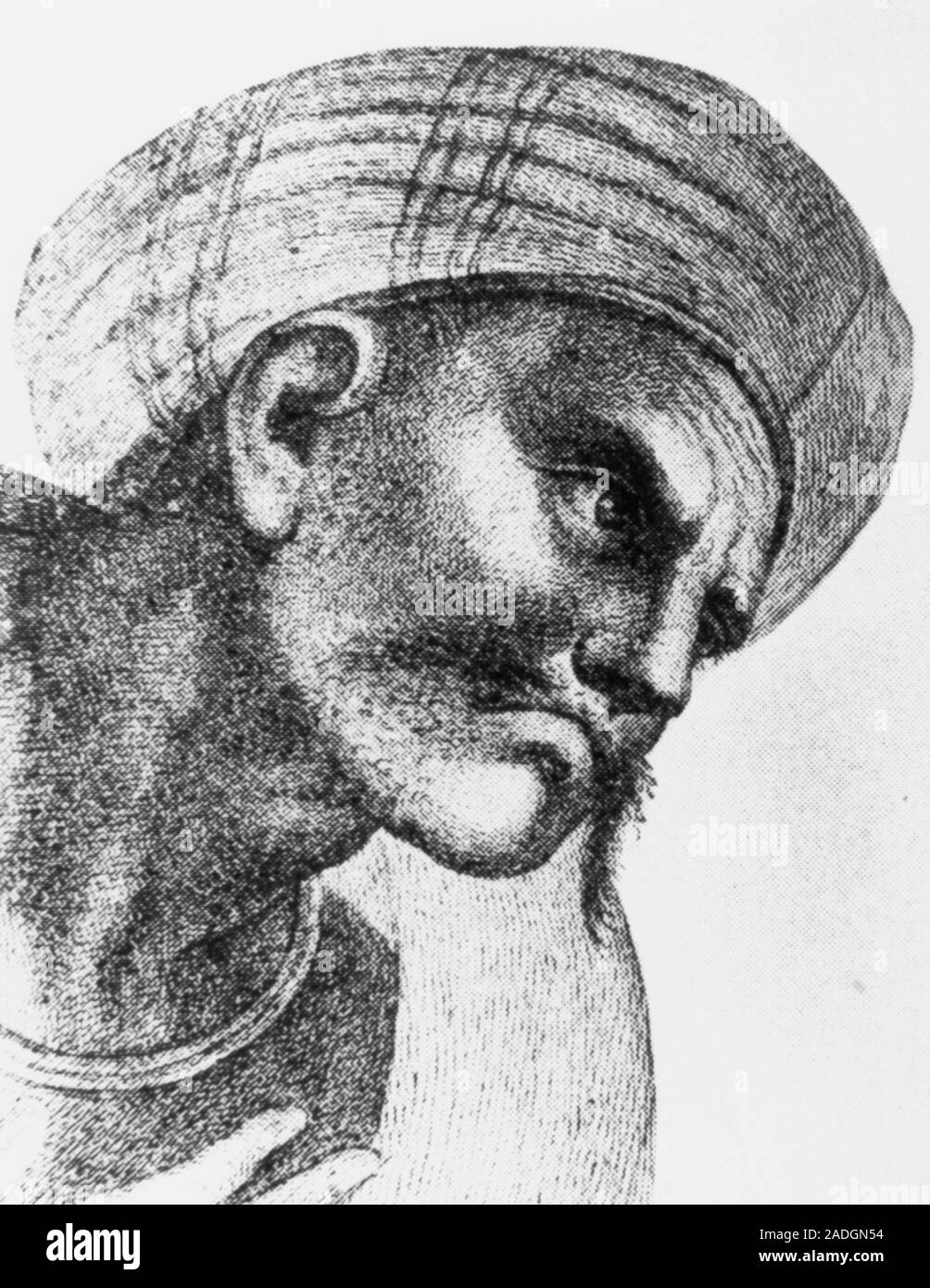 Averroes. Engraving of Averroes (1126-98), Arabian physician and ...