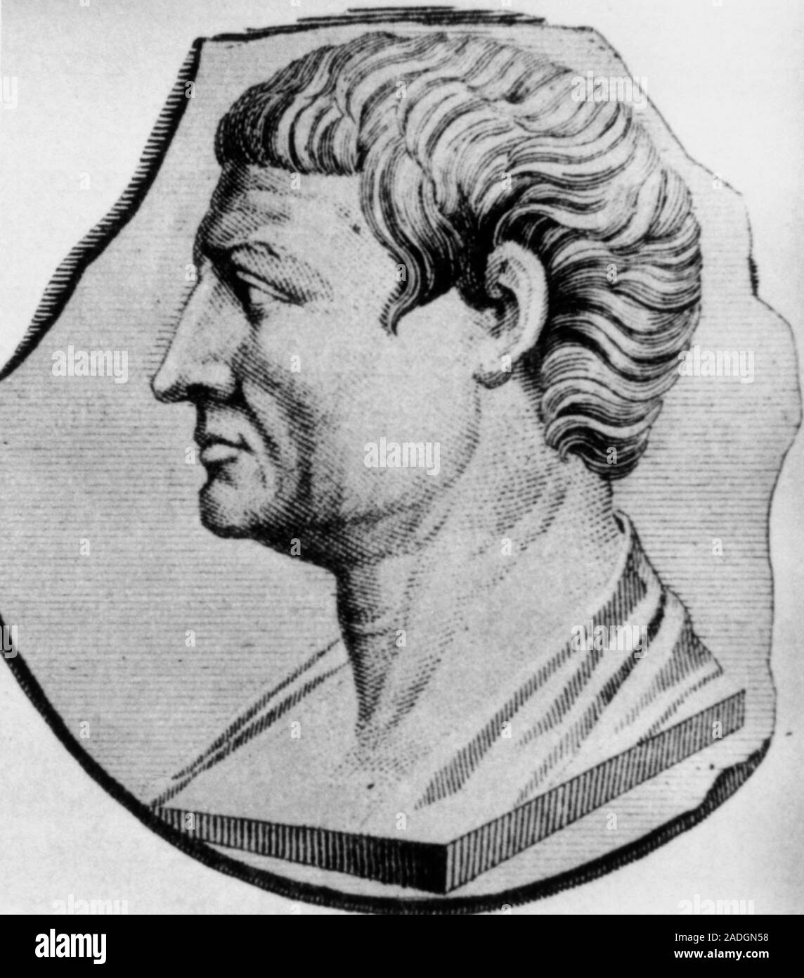 Aristotle. Engraving of Aristotle (384-322BC), Greek philosopher and ...