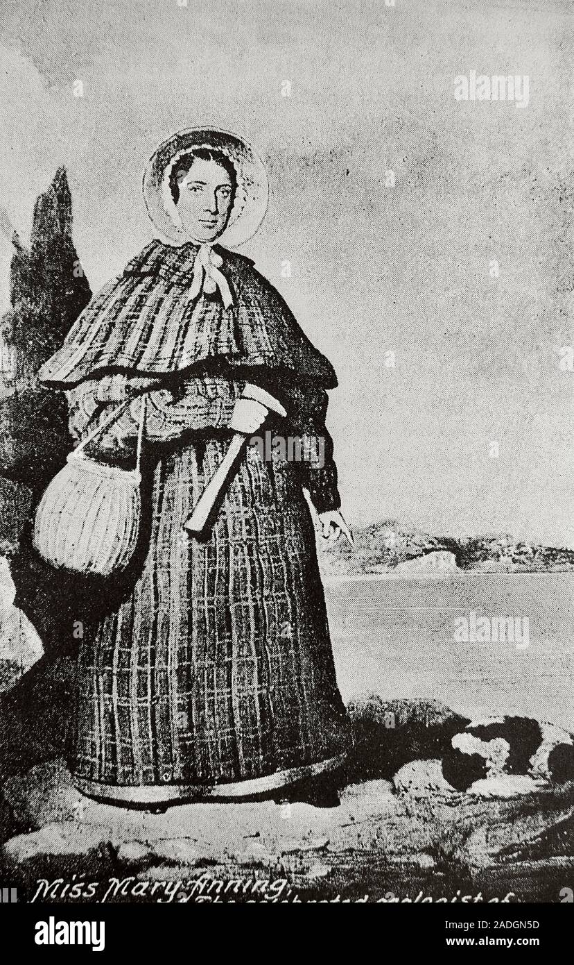 Mary Anning. Portrait of Mary Anning (1799-1847), British ...
