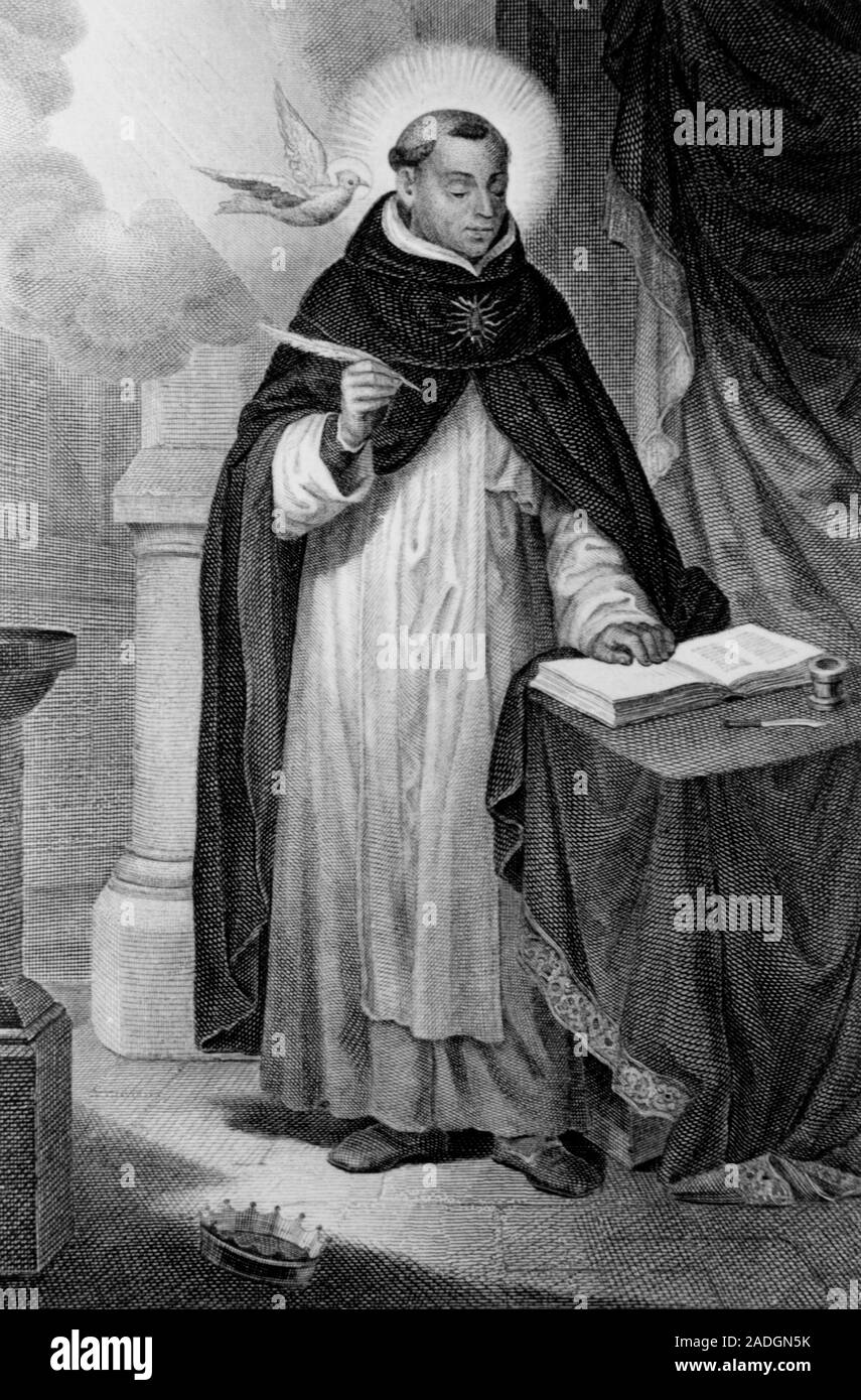 Saint Thomas Aquinas. Portrait of Saint Thomas Aquinas (1225-74 ...