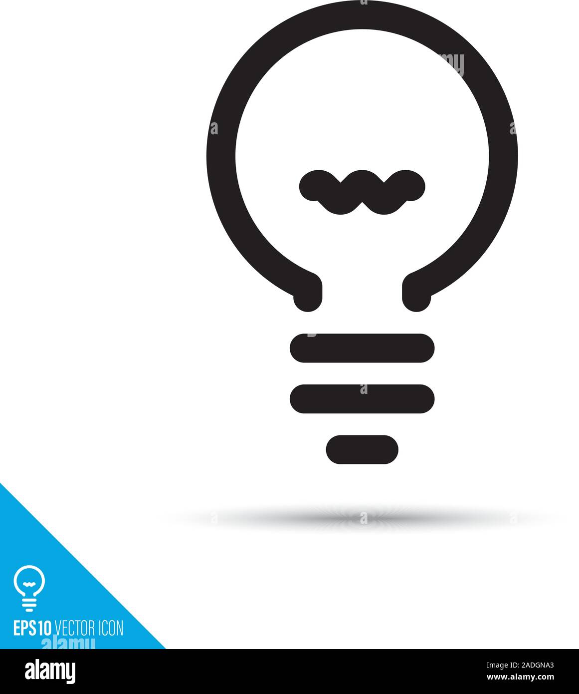 Light bulb line icon. Creativity, insight or help vector symbol. User ...