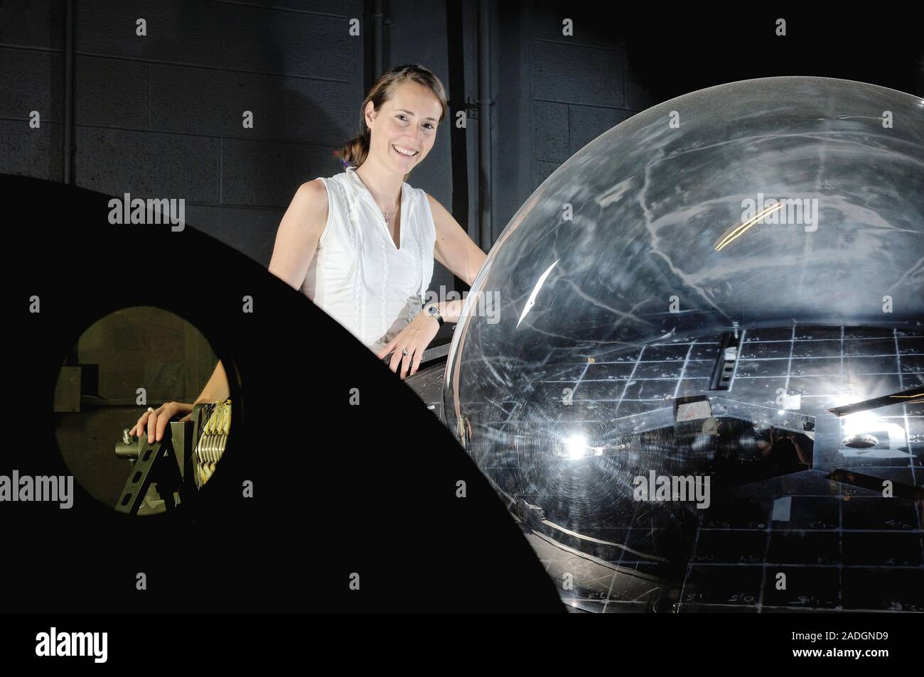 Marilyne Andersen (born 1974), Swiss physics engineer, standing behind ...