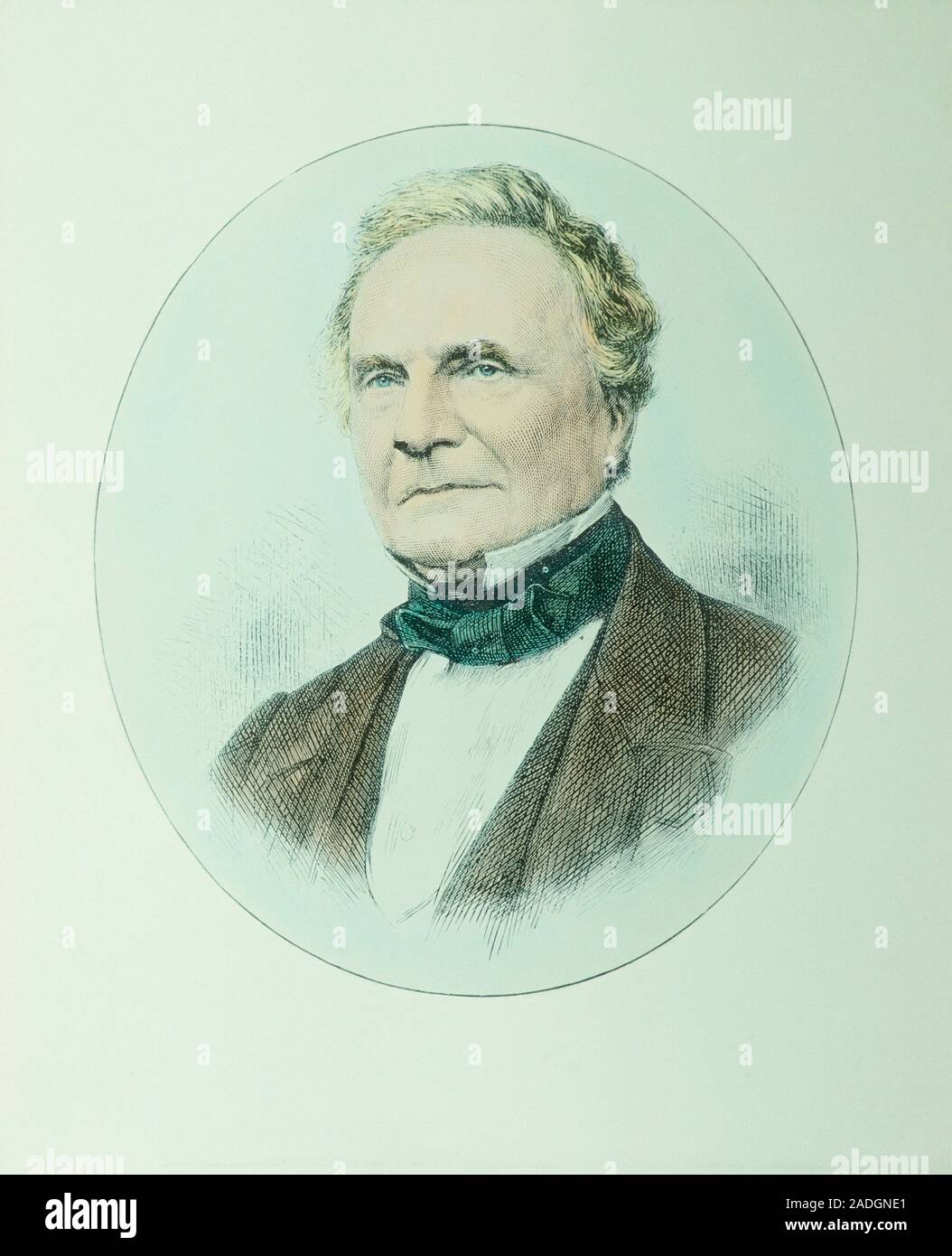 Engraving of Charles Babbage, an English mathematician, born December ...