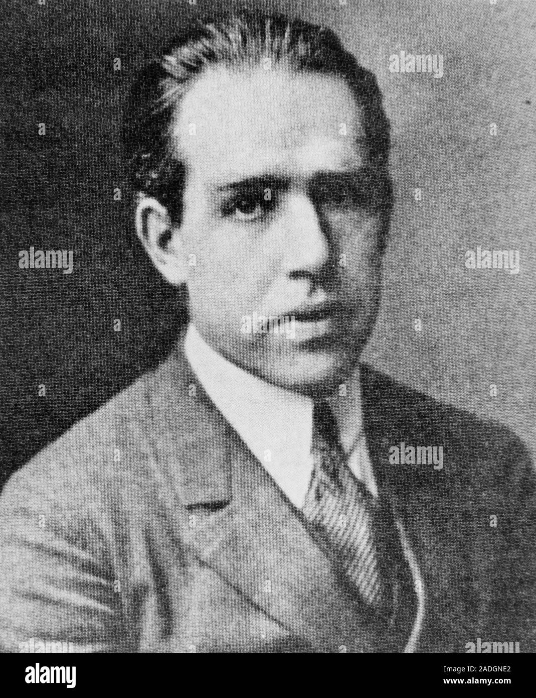 Potrait of Niels Bohr (1885-1962), Danish physicist and discoverer of ...