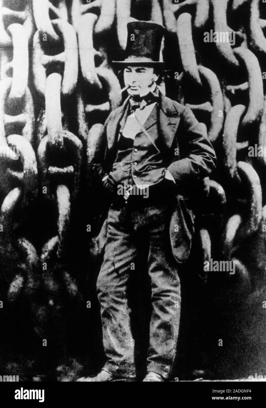The famous portrait of Isambard Kingdom Brunel (1806-1859), British ...