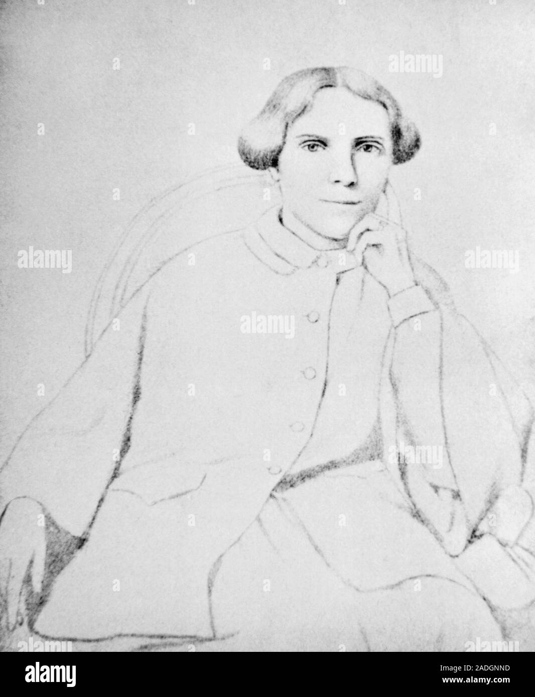 Elizabeth Blackwell. Drawing of Elizabeth Blackwell (1821-1910), first ...