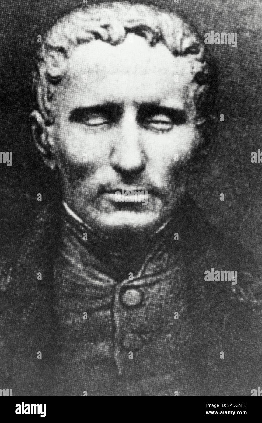 Louis Braille. Portrait of the French educationist Louis Braille (1809 ...