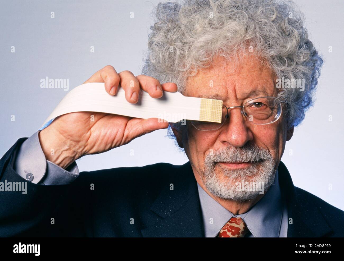 Paul Bach-y-Rita (1934-), US doctor and biomedical inventor, with his ...