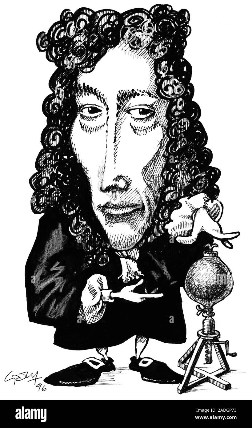 Robert Boyle. Caricature of the Irish physicist and chemist Robert ...