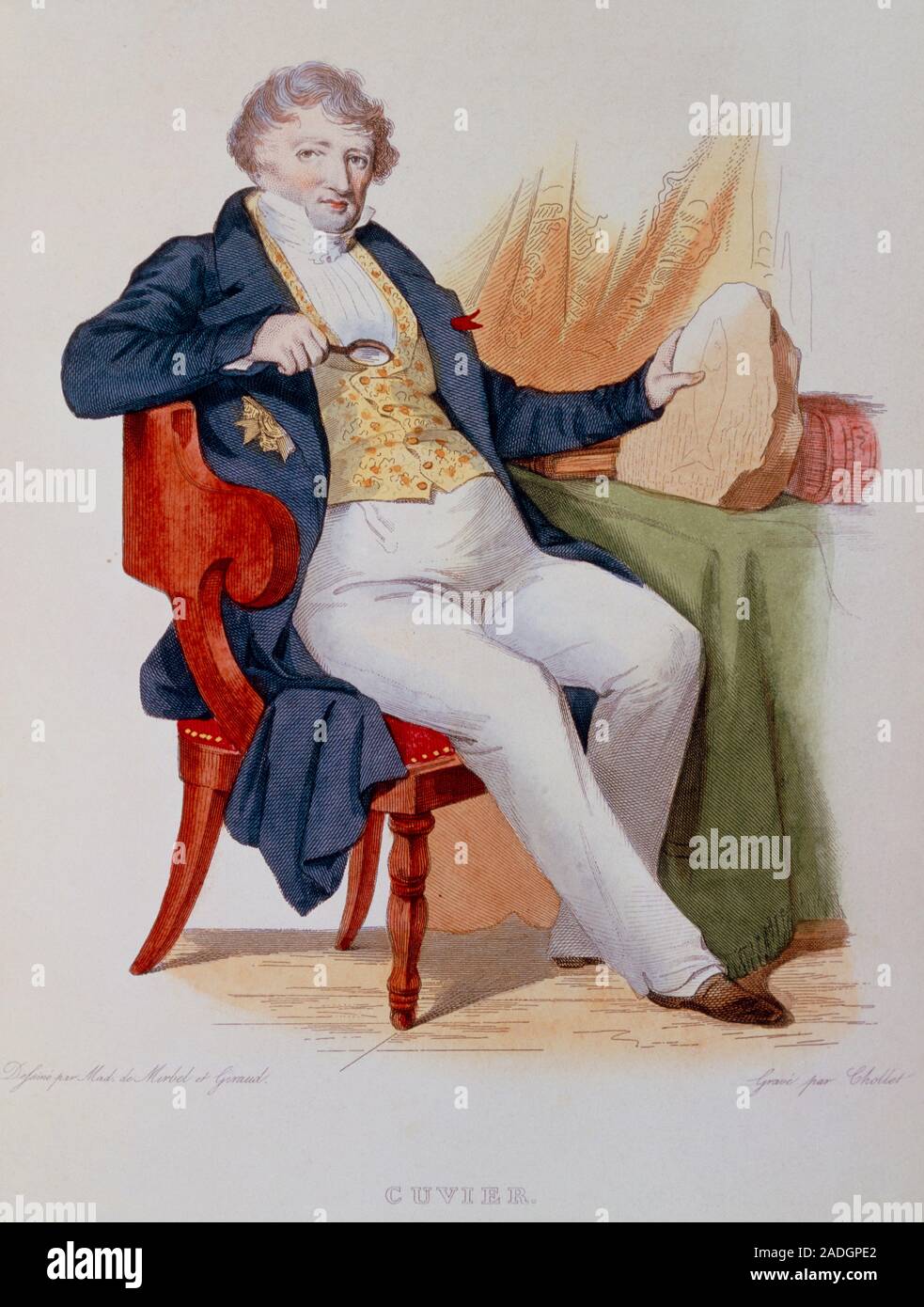Georges Leopold, Baron Cuvier (1769-1832) after an engraving by Chollet ...