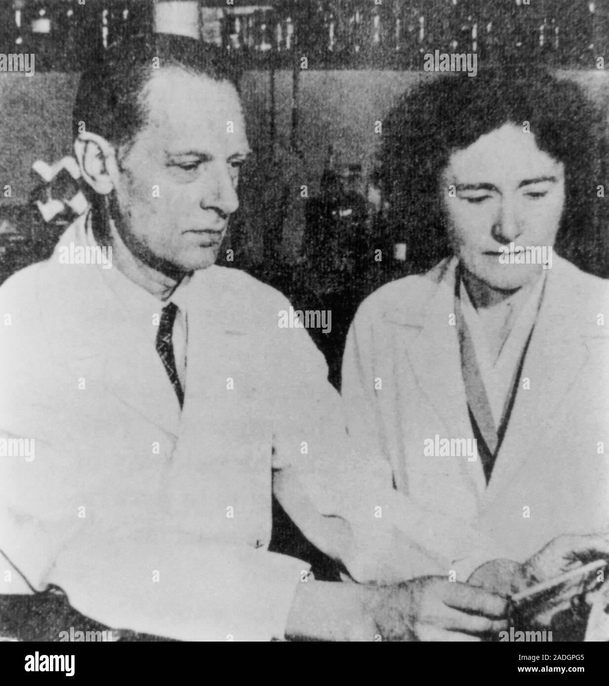 Carl and Gerty Cori, US biochemists and Nobel Laureates. Carl (b.1896 ...