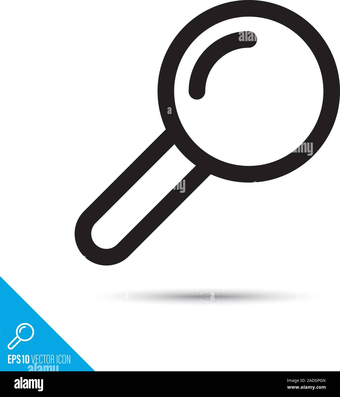 Magnifying glass line icon. Search and find vector symbol. User ...