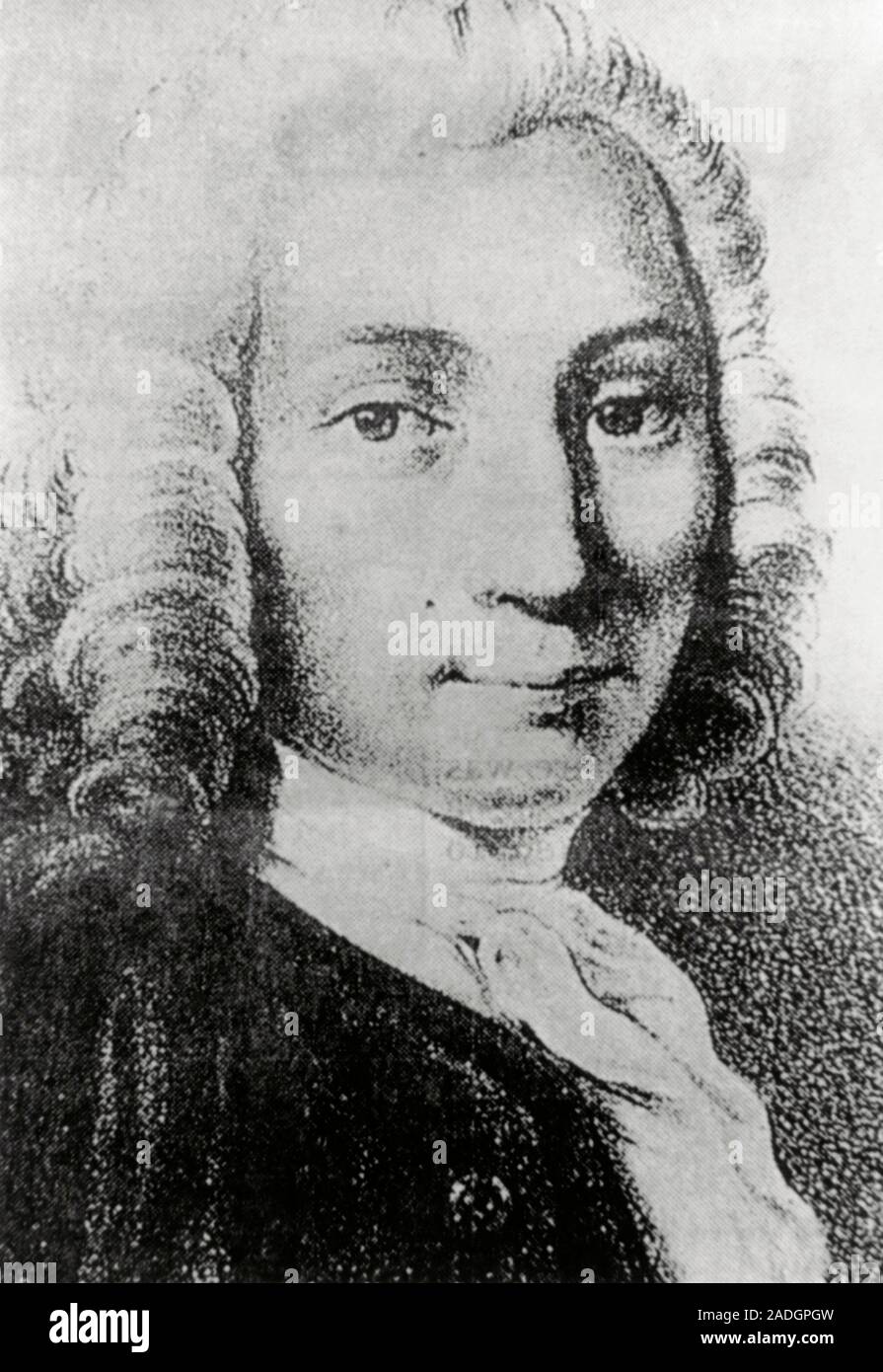 Anders Celsius. Portrait of the Swedish astronomer Anders Celsius (1701 ...