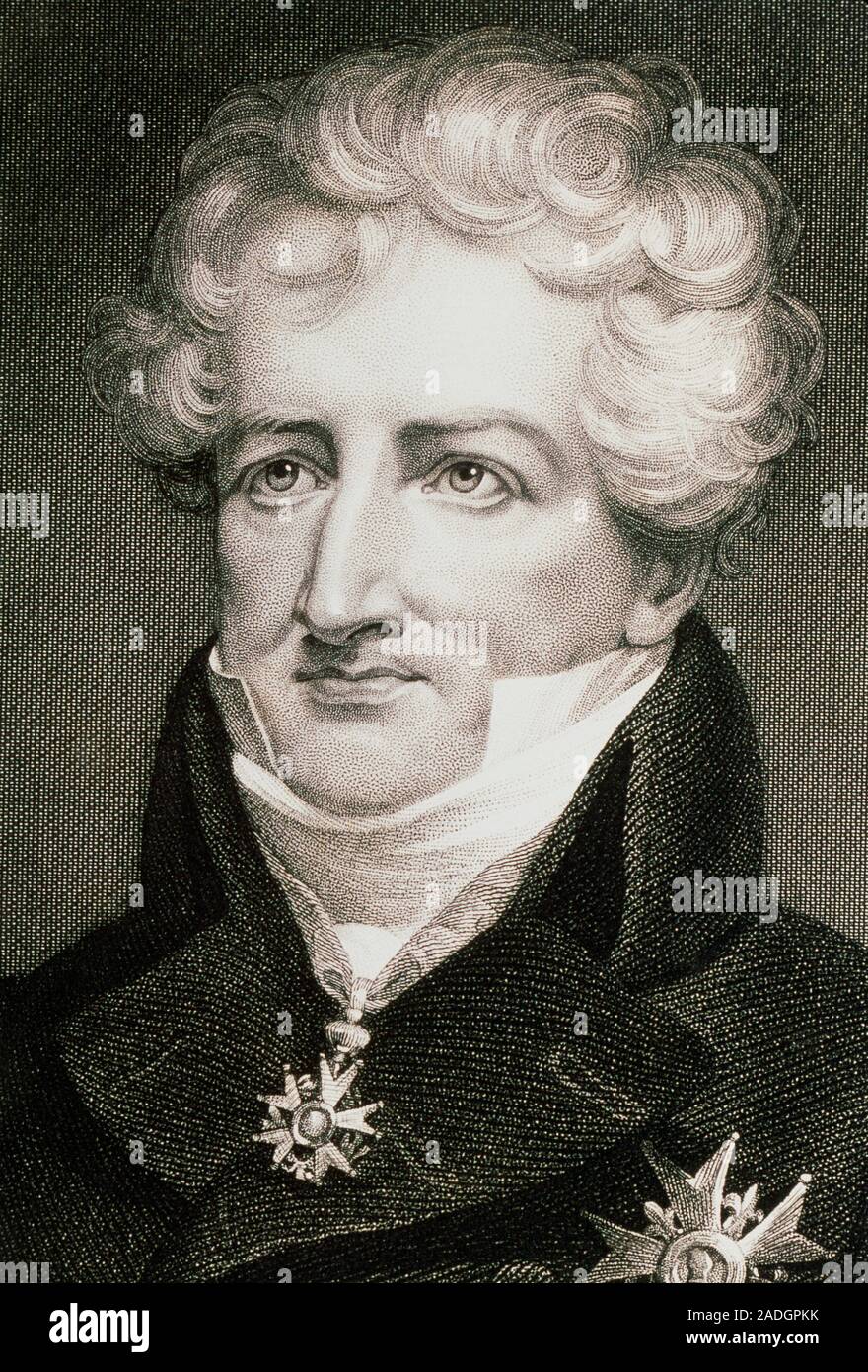 Georges Cuvier. Portrait of the French zoologist and anatomist Baron ...