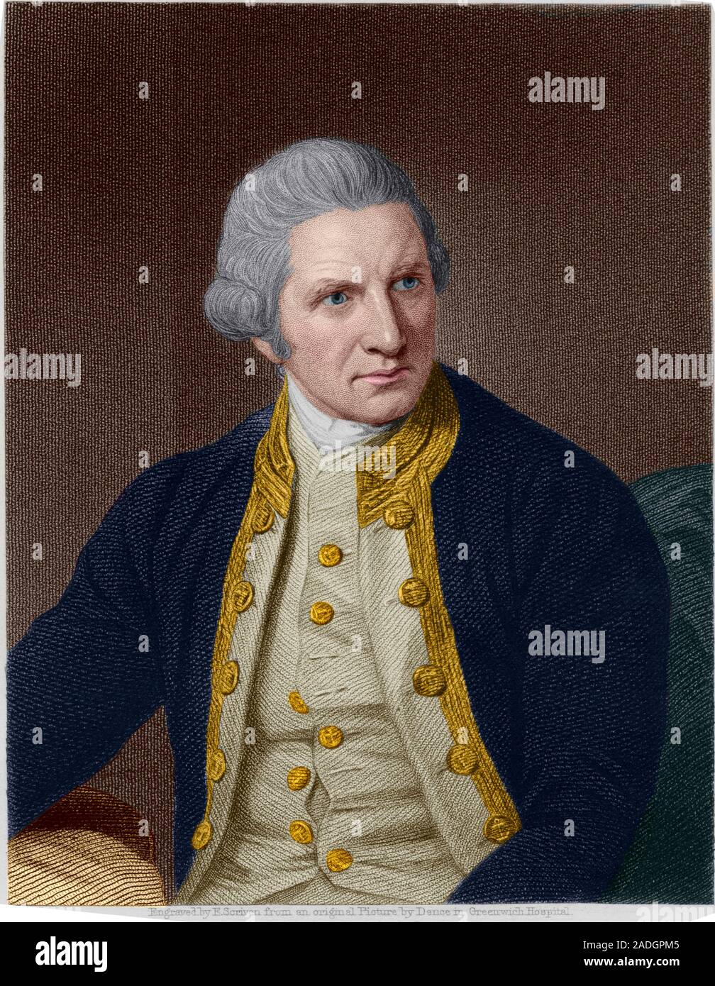 James Cook. Historical portrait of the British explorer James Cook ...