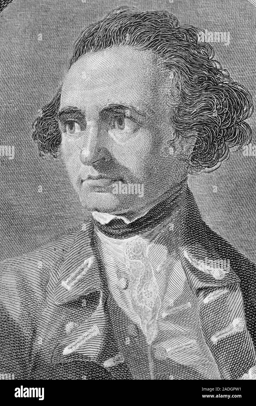 James Cook. Historical portrait of the British explorer Captain James ...
