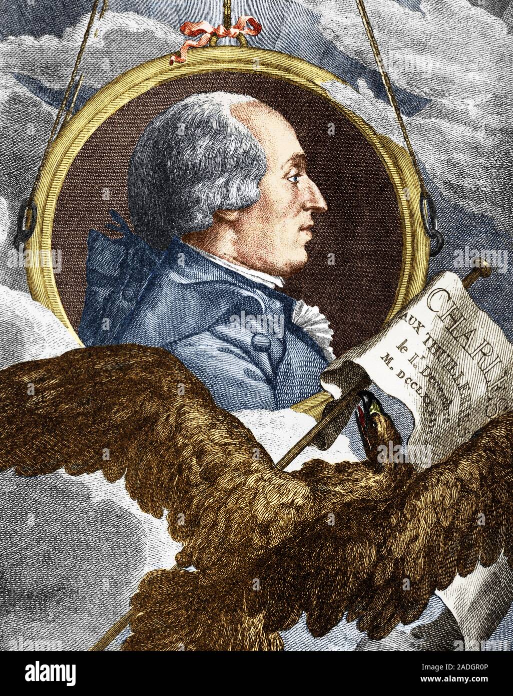 Jacques Alexandre Cesar Charles (1746-1823), French chemist, physicist ...