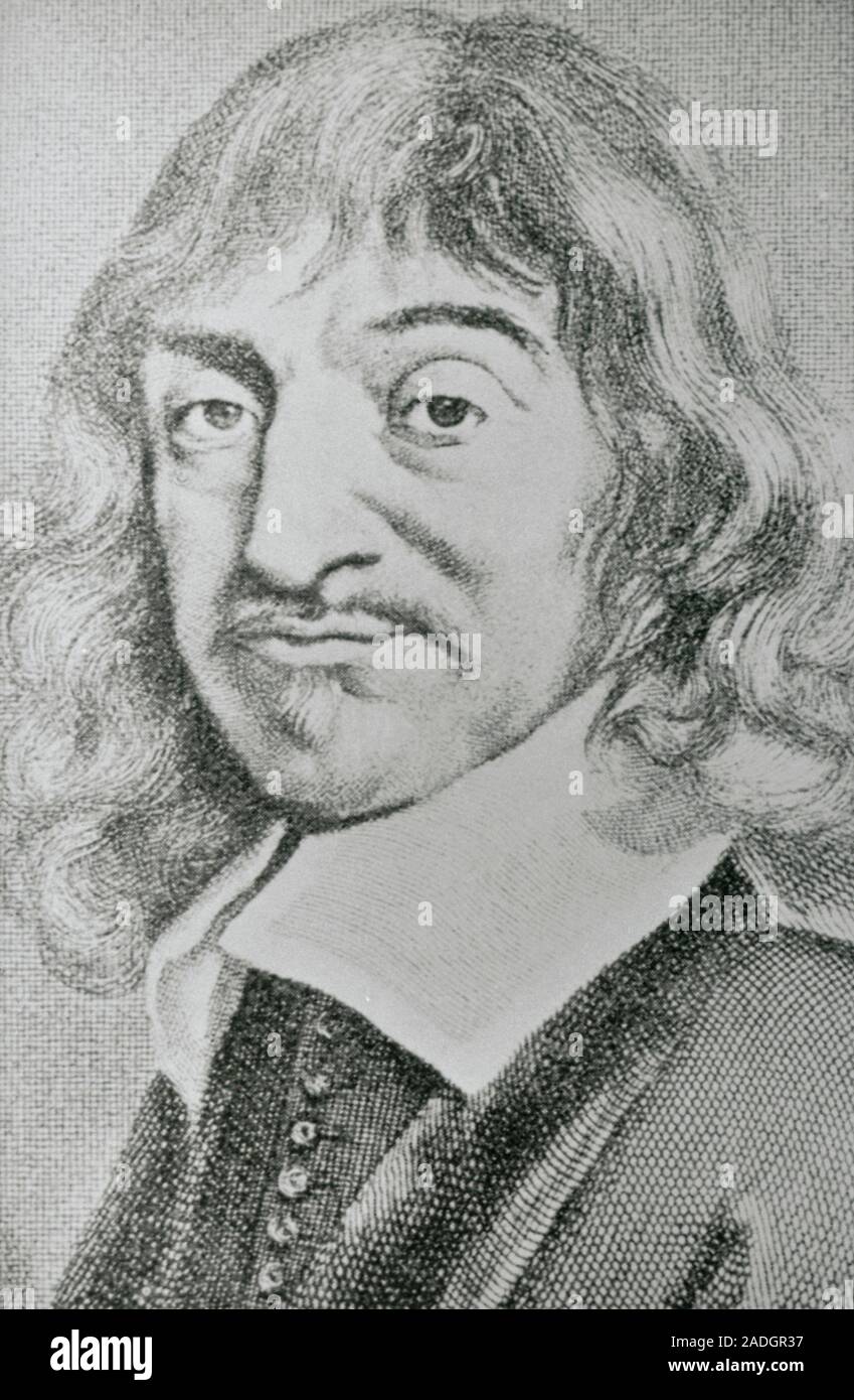Portrait of the French mathematician, philosopher & physiologist Rene ...