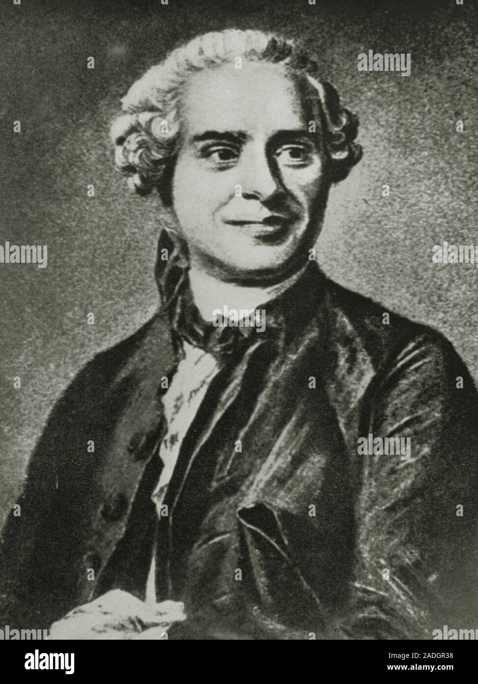 Portrait of the French mathematician Jean Le Rond D'Alembert, 1717-1783 ...