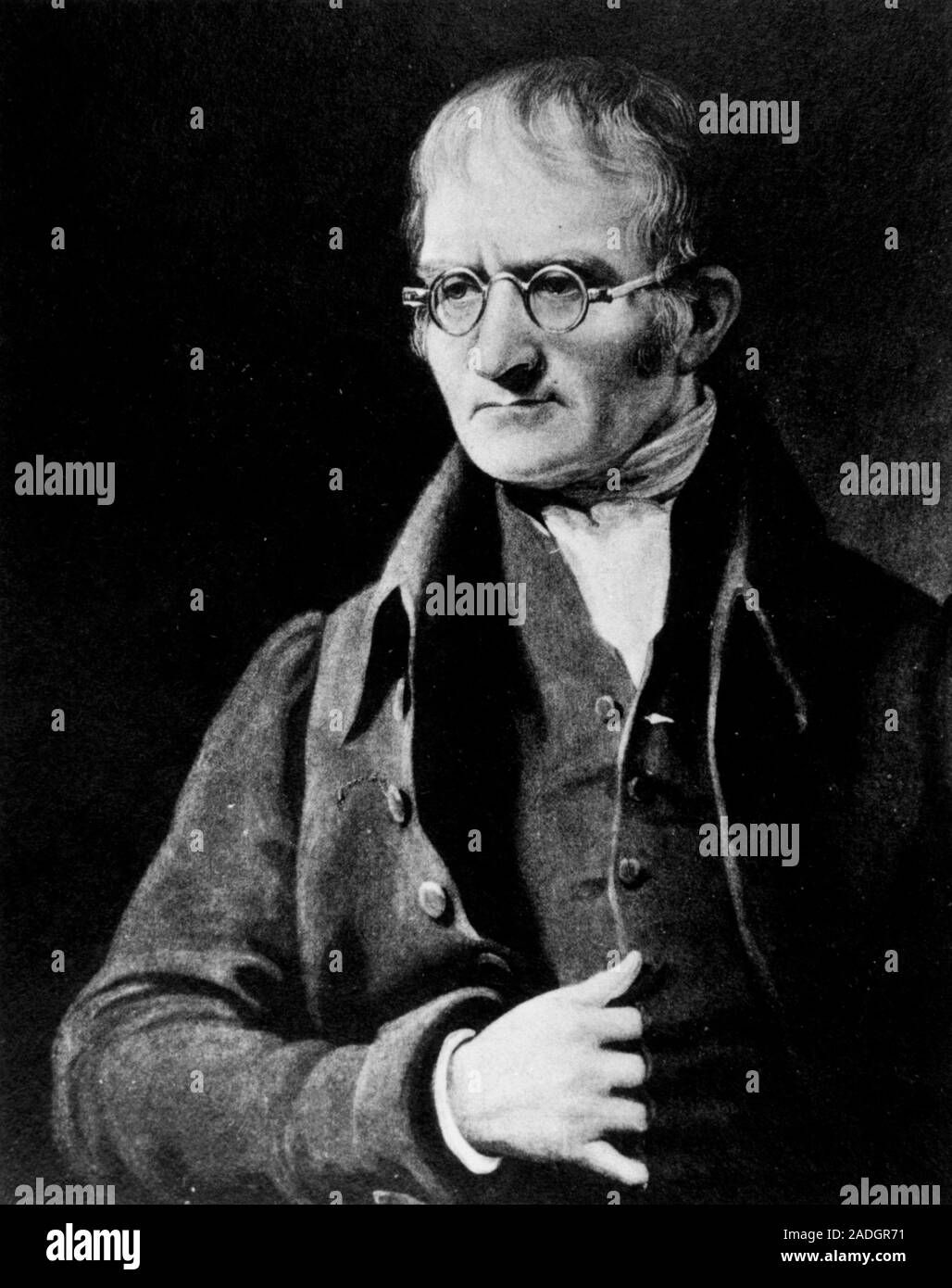 John Dalton. Portrait of English meteorologist, chemist and physicist ...