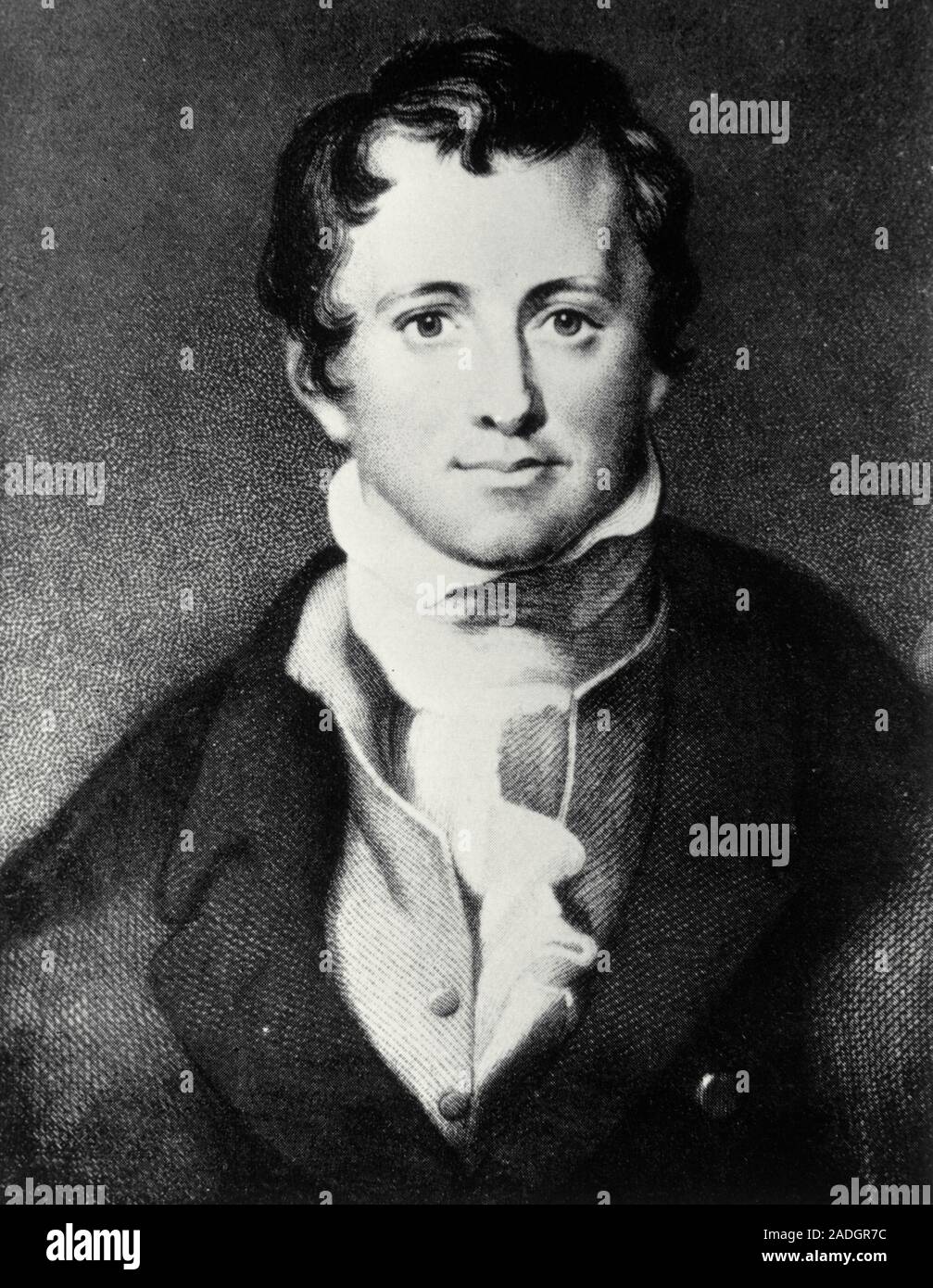 Humphry Davy. Portrait of English chemist Sir Humphry Davy (1778-1829 ...