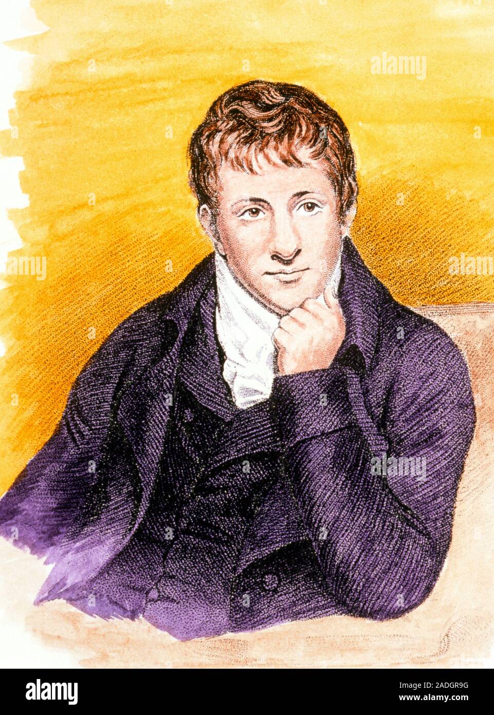 Humphry Davy. Portrait of English chemist Sir Humphry Davy (1778-1829 ...