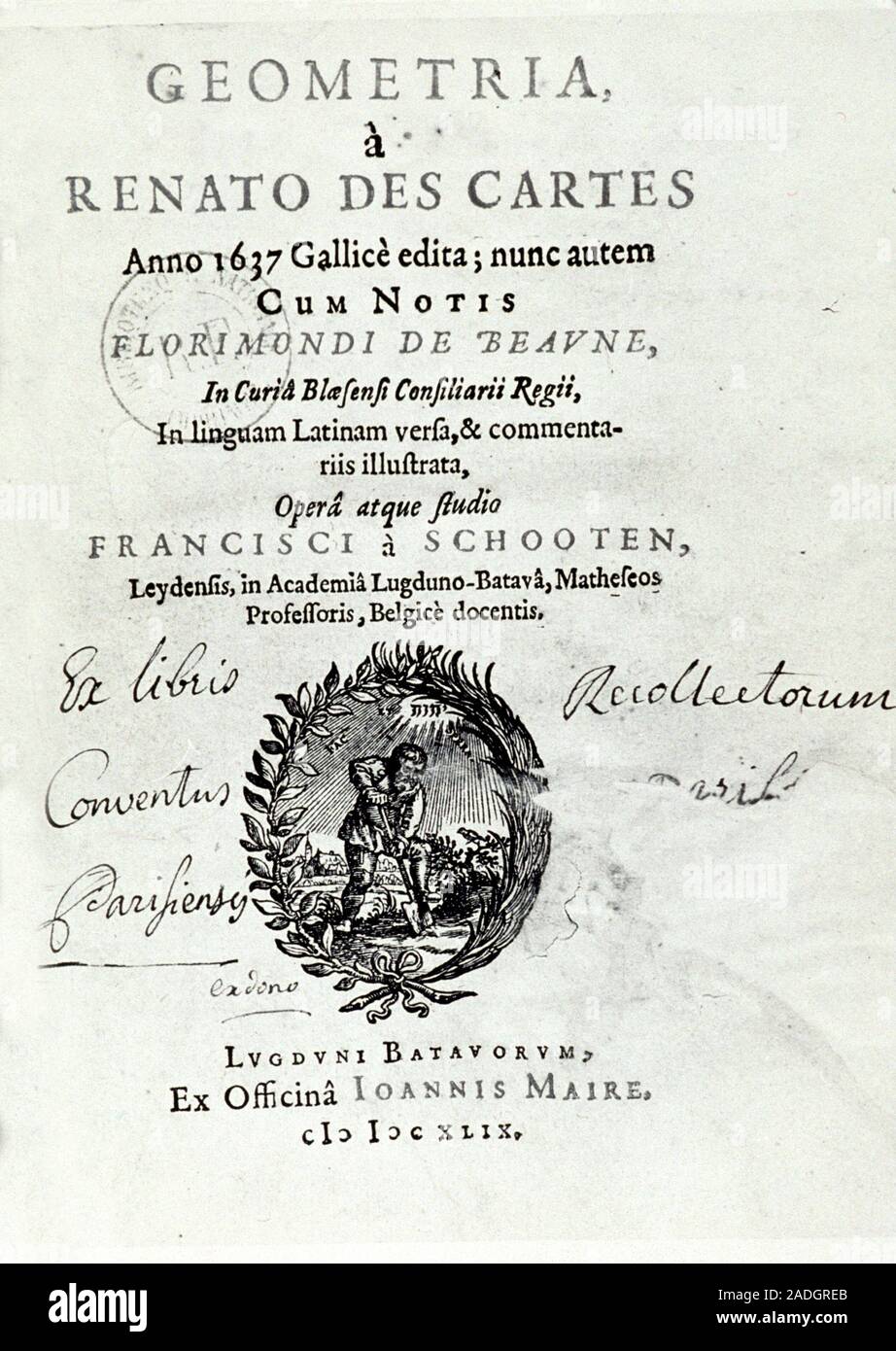 Geometria by Rene Descartes. This work, by the French philosopher and ...