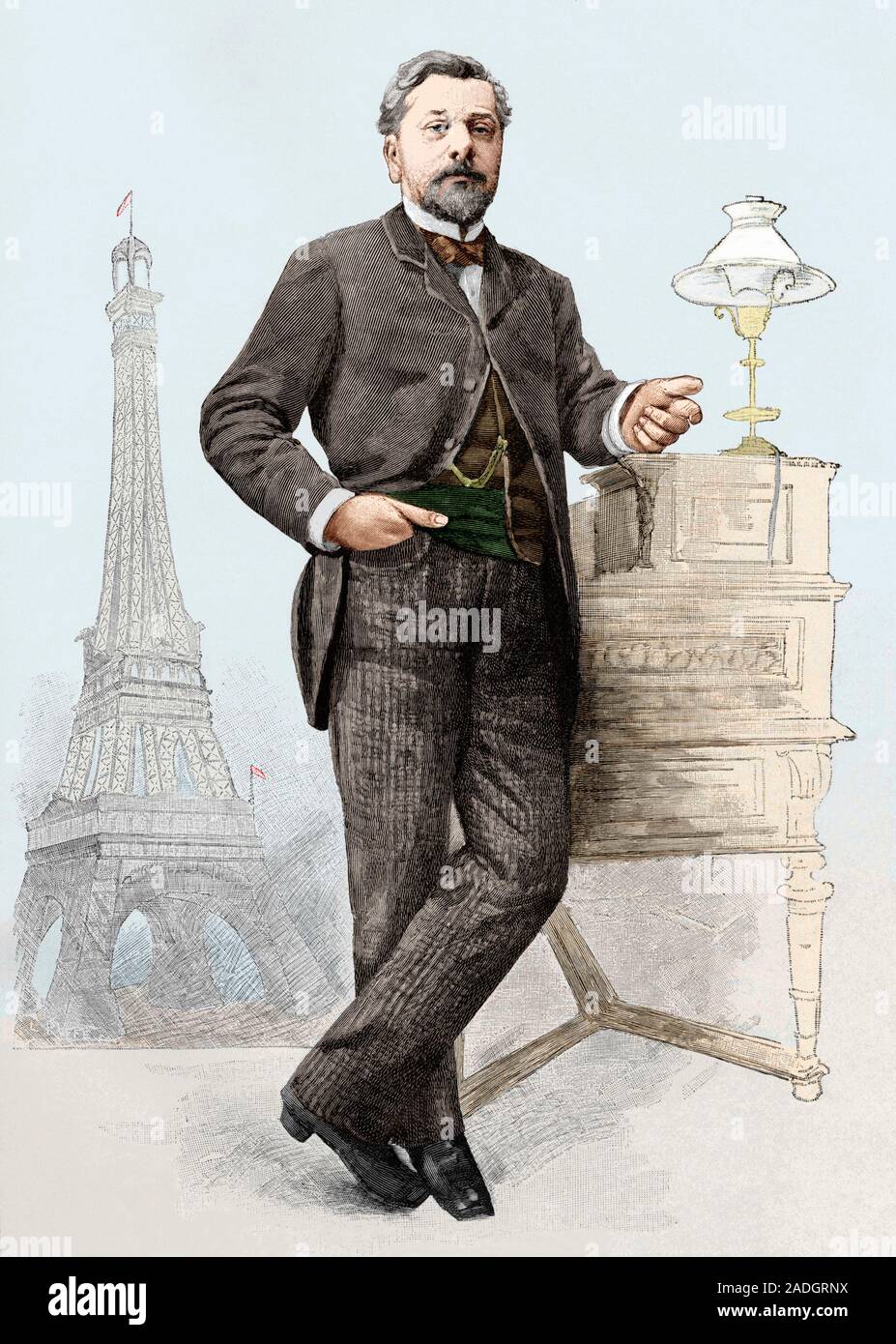 Alexandre Gustave Eiffel (1832-1923). Historical artwork of the French ...
