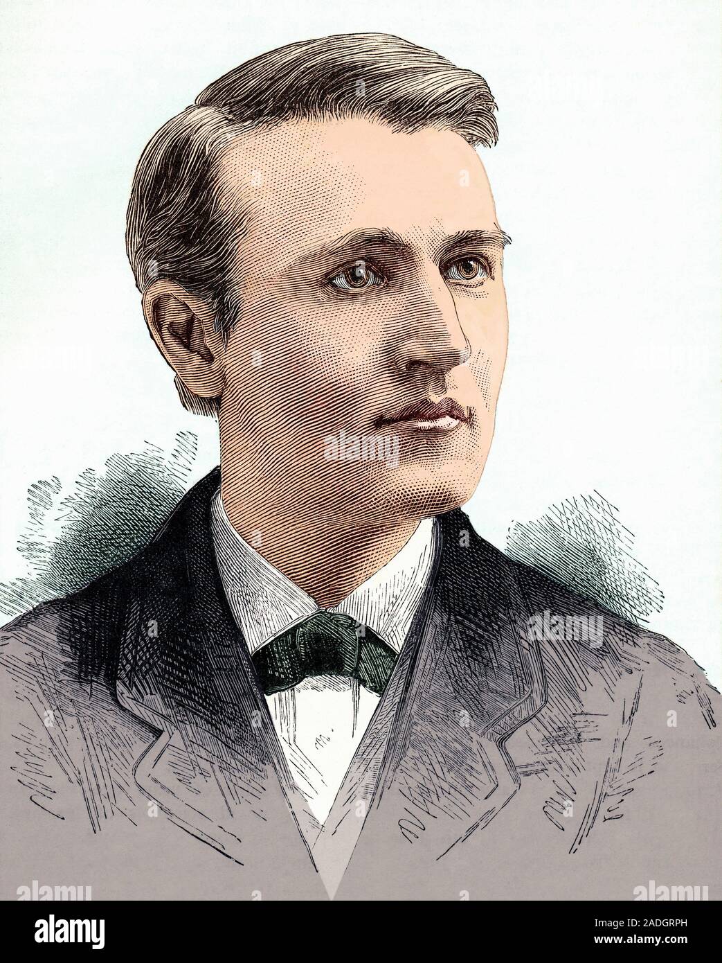 Thomas Alva Edison (1847-1931), American inventor, aged 24. Despite ...